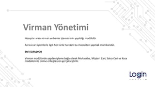 Virman - Login Entegre ERP | PPTX