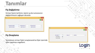 Virman - Login Entegre ERP | PPTX