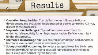 AUTOIMMUNE THYROIDITIS (AIT) AND INFERTILITY | PPTX