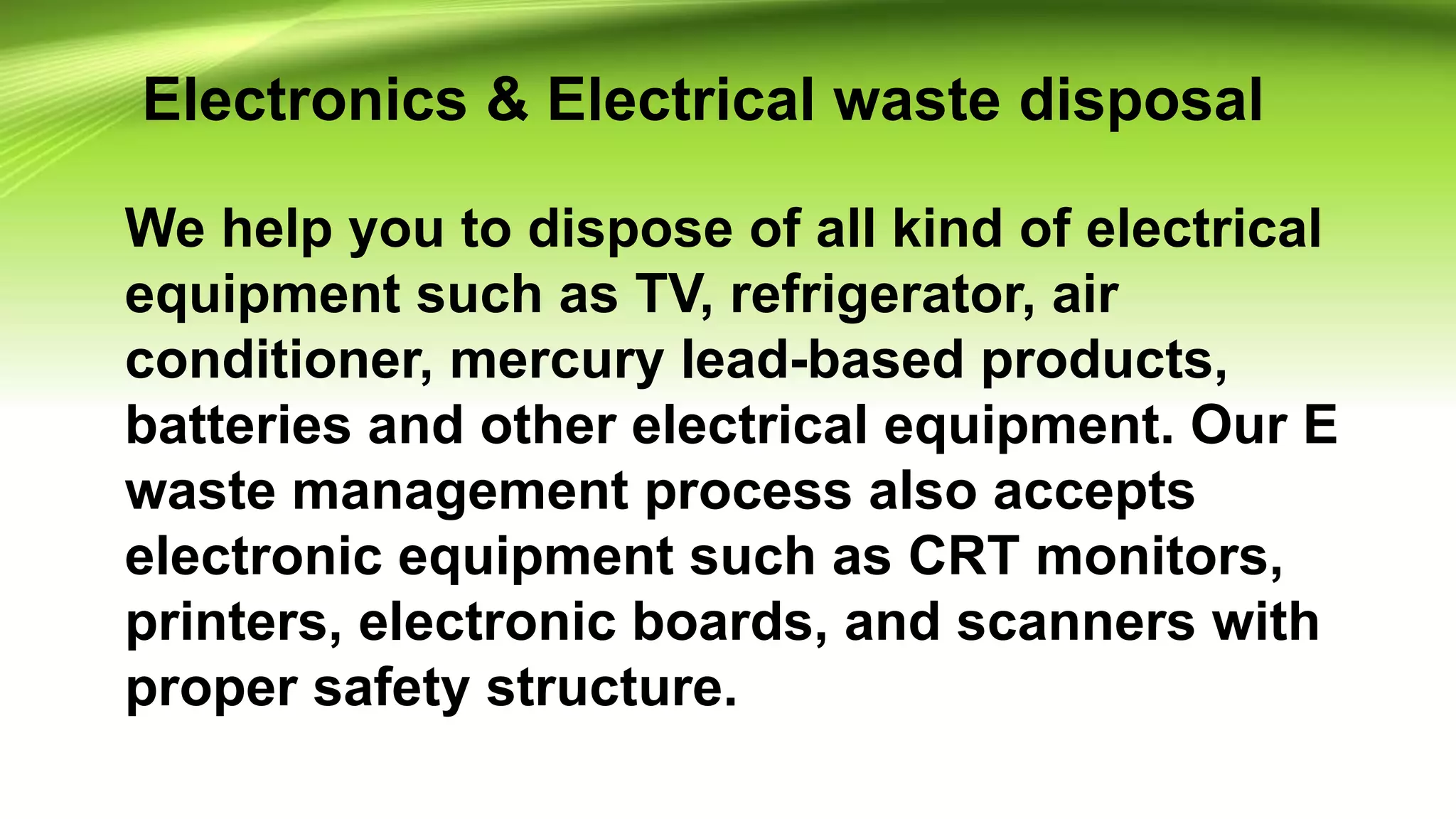 e waste recycling companies | PPTX