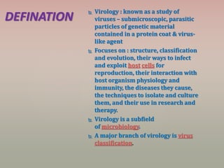 Virology: study of virus | PPTX | Operating Systems | Computer Software ...
