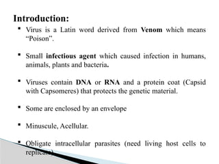 Virology.pptx virus classification nand methods slides | PPTX