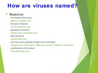 classification of virus and basic terms | PPT