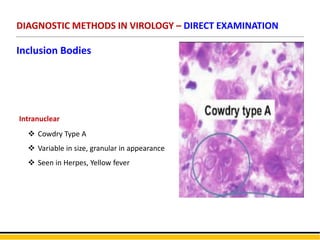 VIROLOGY - DIAGNOSTIC METHODS | PPTX