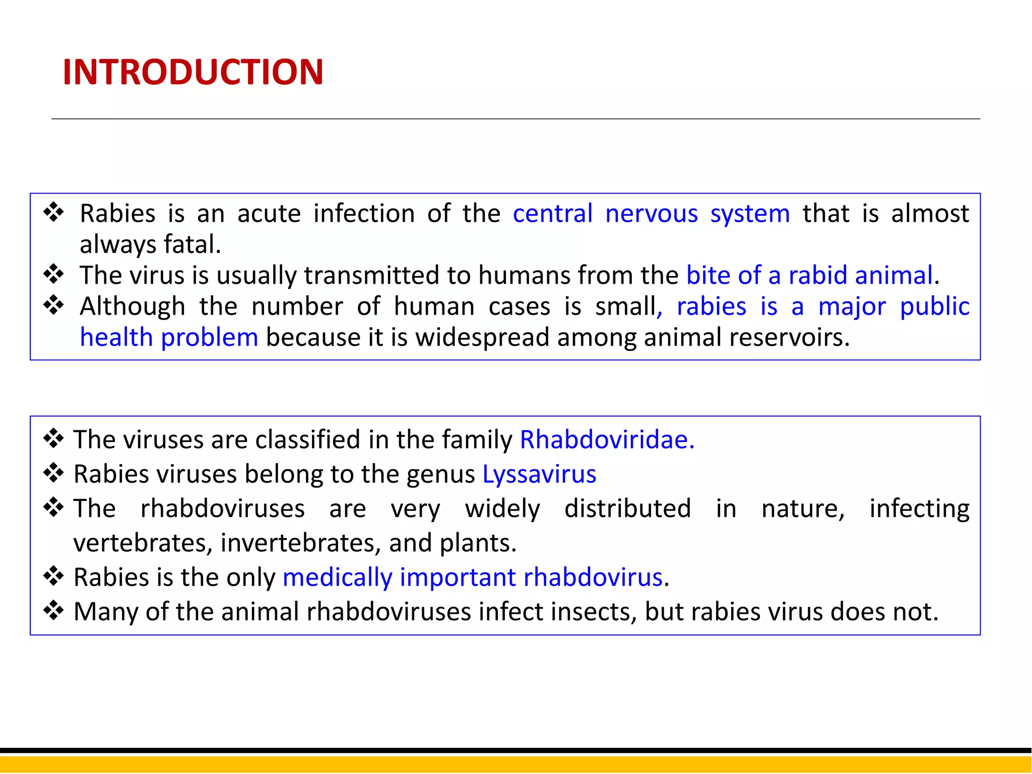 VIROLOGY - RABIES VIRUS | PPTX