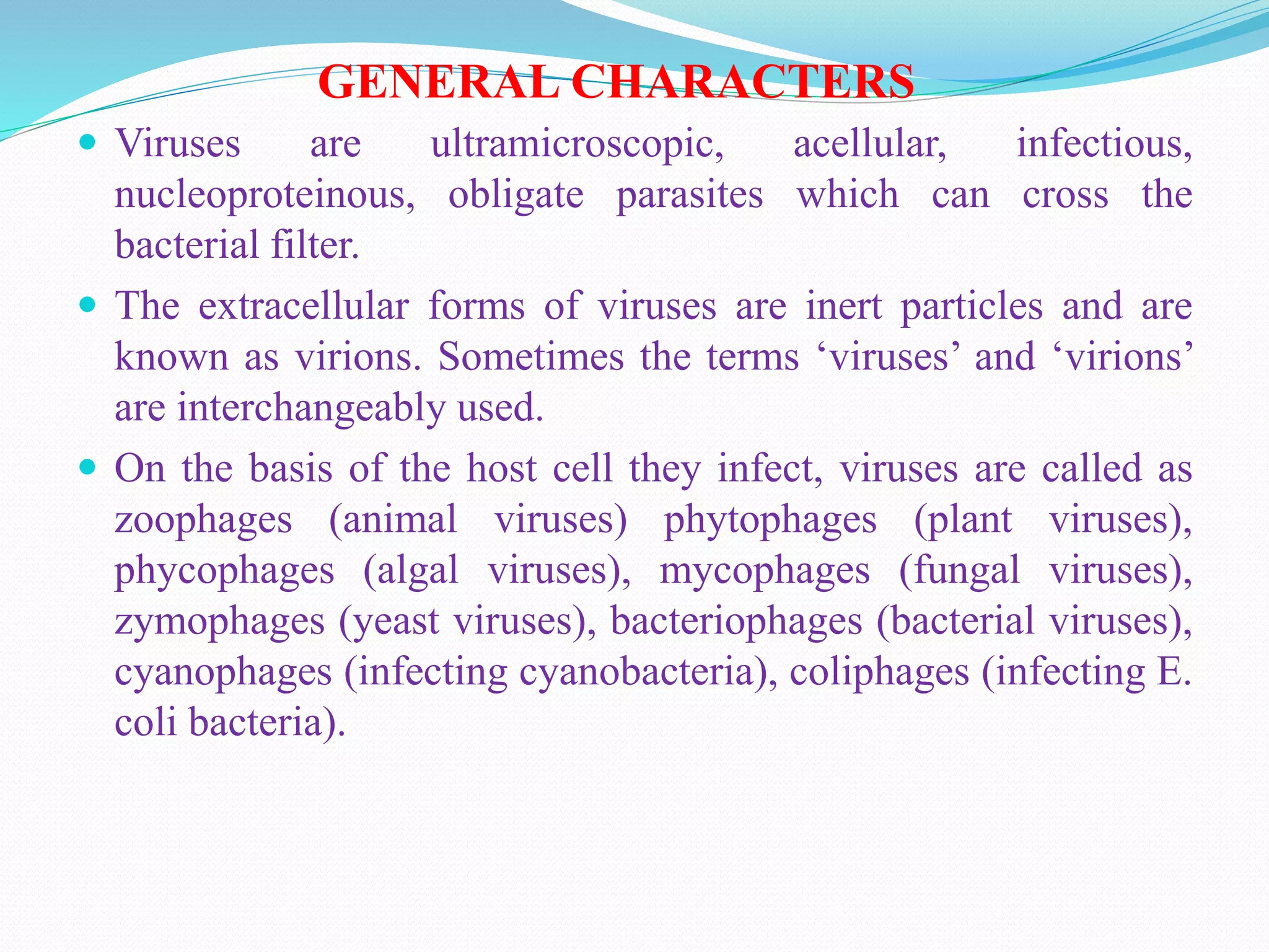 Virus-Morphology, General structures and classification | PPT