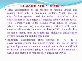 Virus-Morphology, General structures and classification | PDF