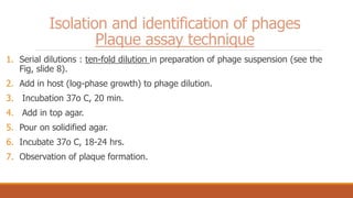 Isolation of Bacteriophage | PPTX
