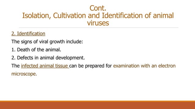 Isolation of Animal Viruses | PPTX