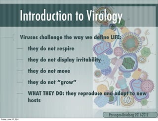 Virology lecture 1 introduction | PPT