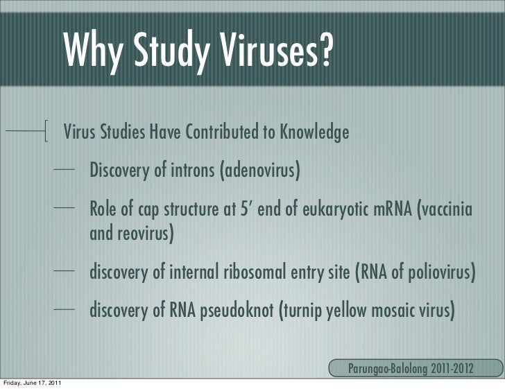 Virology lecture 1 introduction Virology lecture 1 introduction