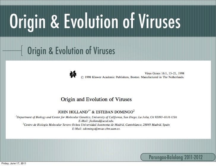 Virology lecture 1 introduction Virology lecture 1 introduction