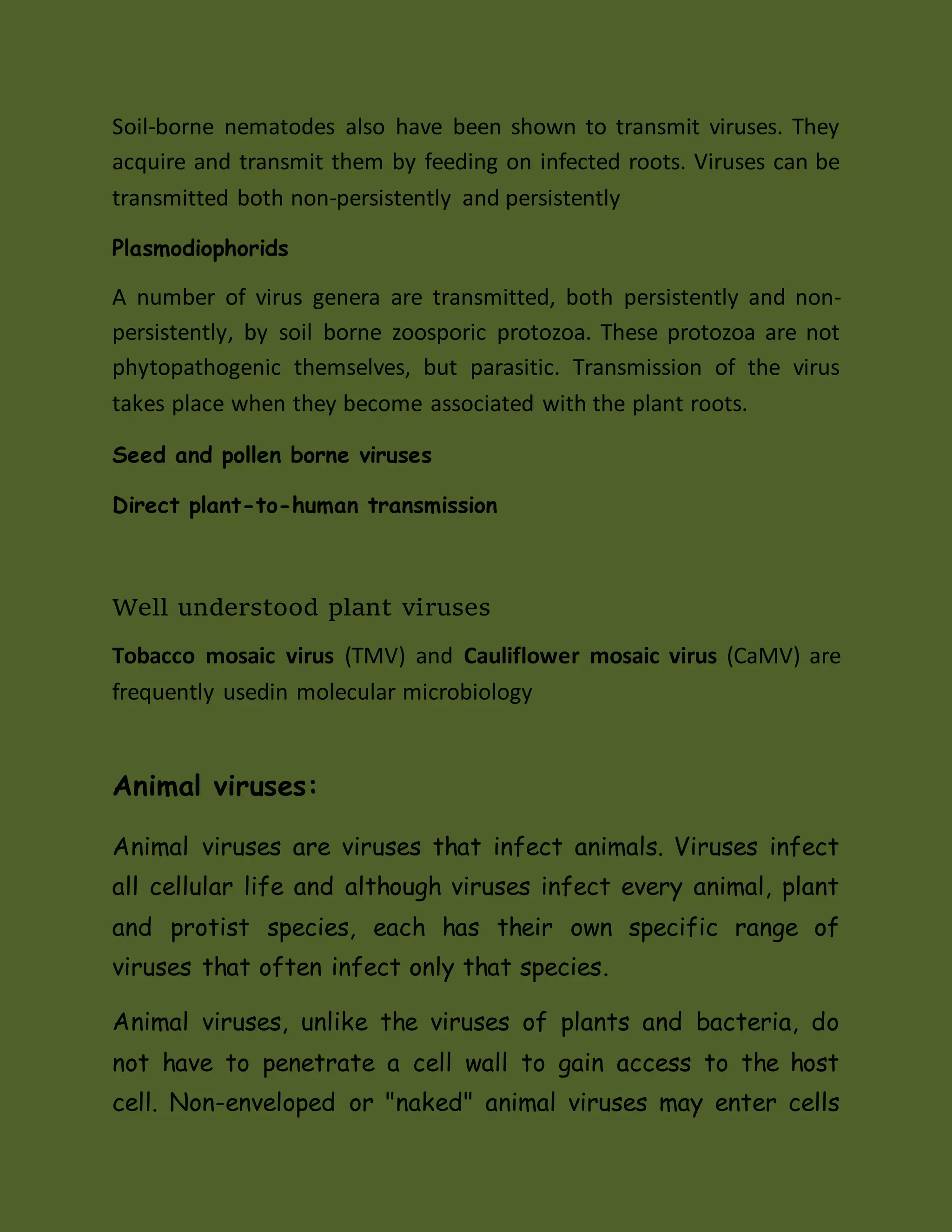 Nature of Plants and Animal Viruses. | DOCX