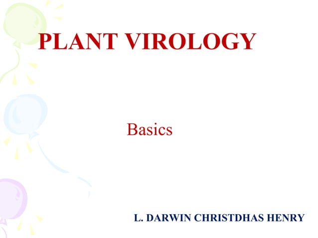 Plant virology - Basics | PPT