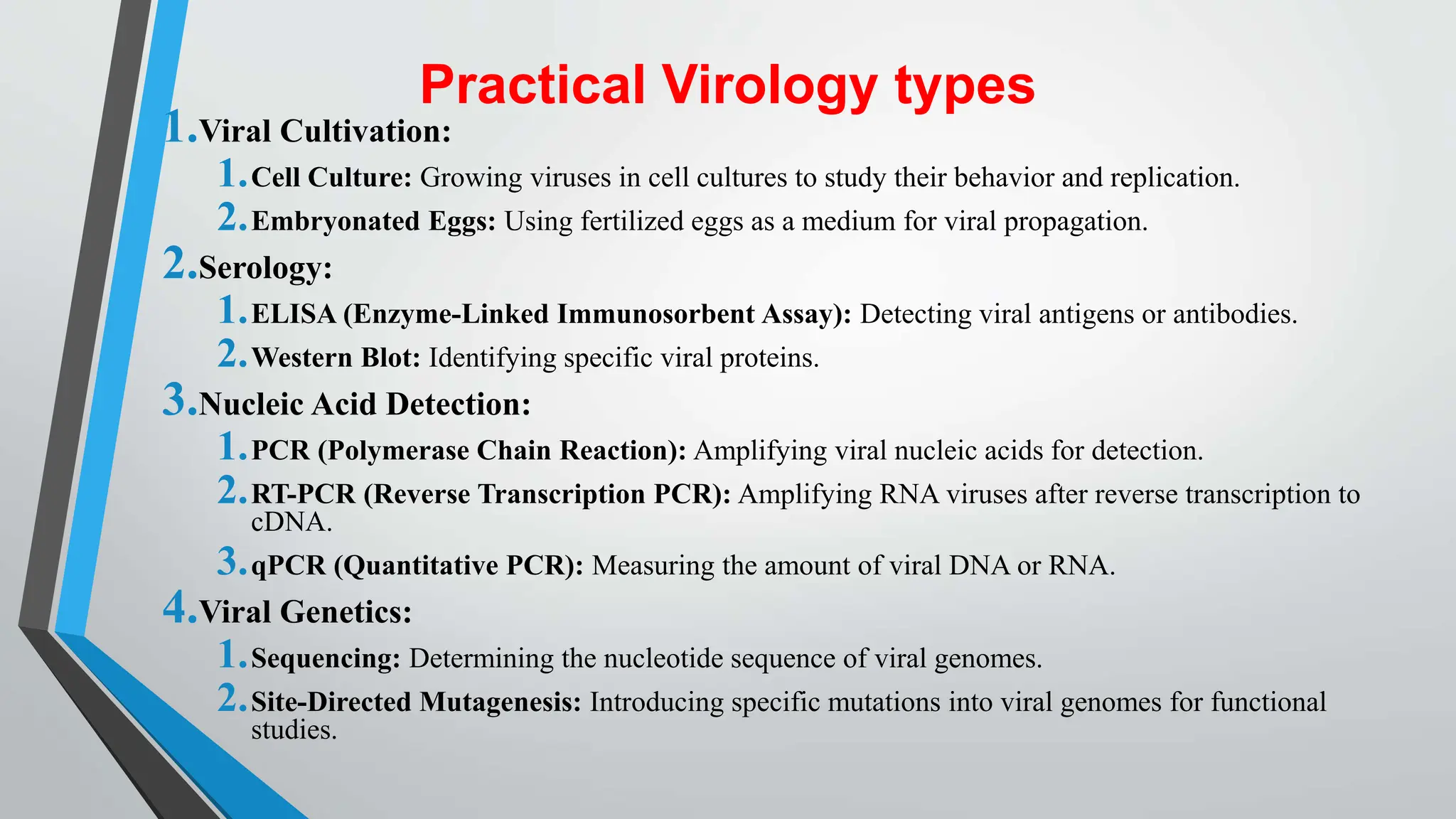 Virology Practical and PCR Techniques pptx | PPTX