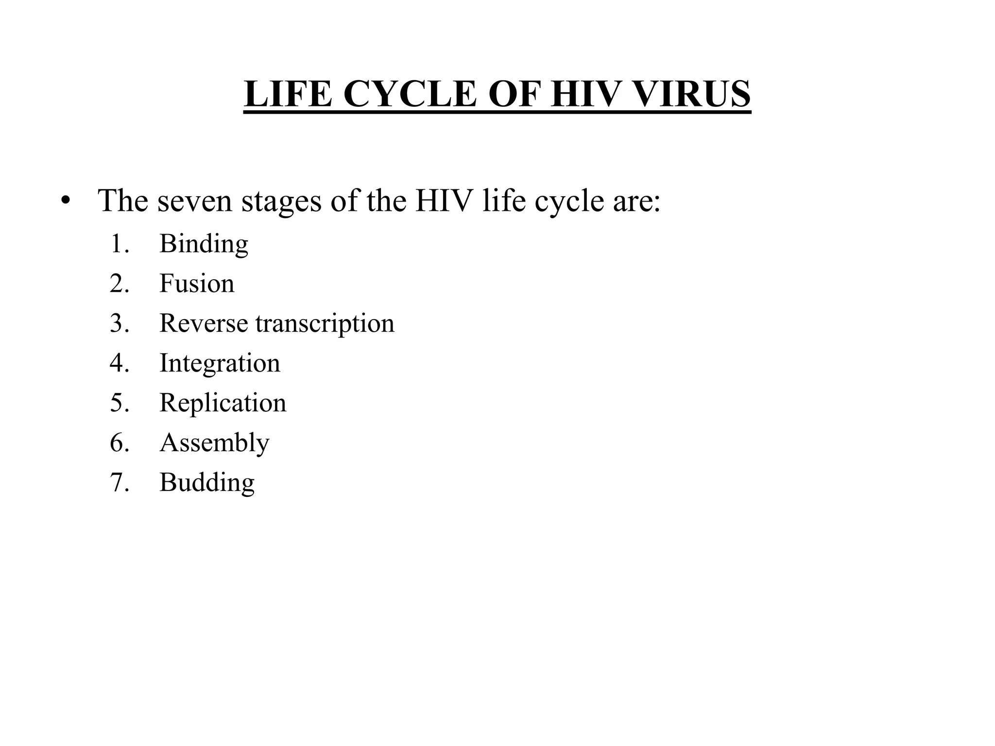 virology presentation.pptx life cycle of the hiv | PPTX