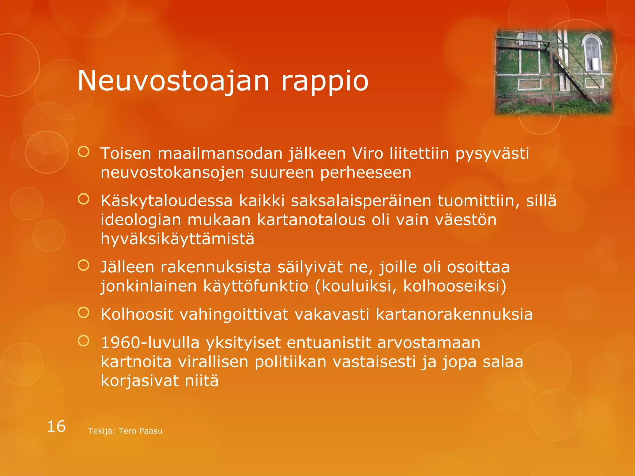Viron kartanoiden historiaa | PPT
