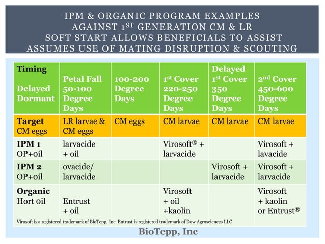 organic apple insect control program biological 7-16-14 | PPT
