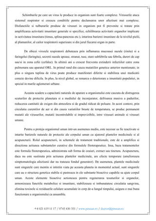 Prevenirea si tratarea virozelor respiratorii | PDF
