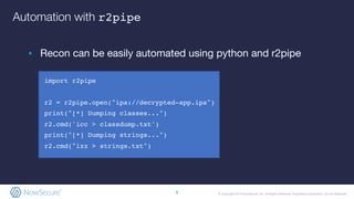 iOS recon with Radare2 | PDF