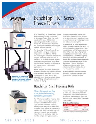 Virtis bench top k series (brochure) | PDF