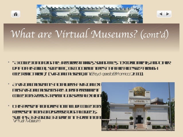 Virtual Museums | PPT | Virtual Reality | Technology & Computing