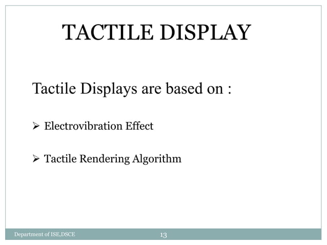 TACTILE RENDERING | PPT
