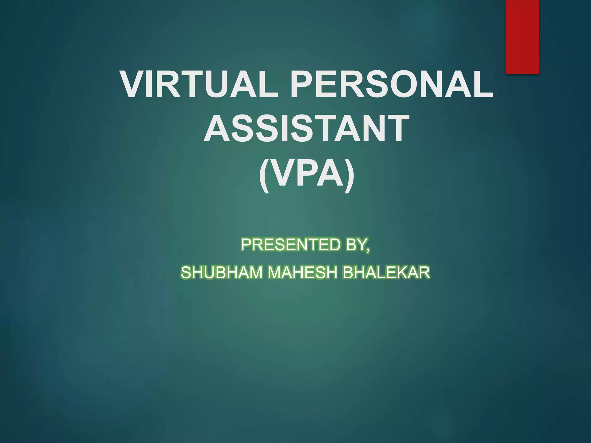 Virtual personal assistant | PPTX