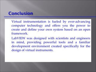 Virtual instrumentation9898 | PPT