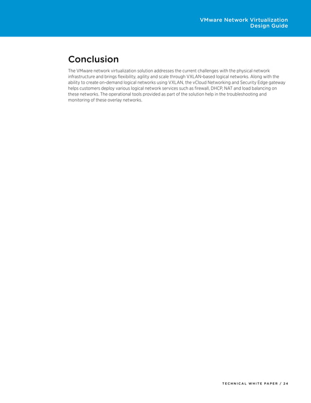 VMware Network Virtualization Design Guide | PDF