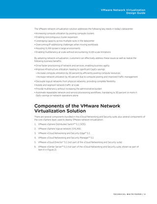 VMware Network Virtualization Design Guide | PDF