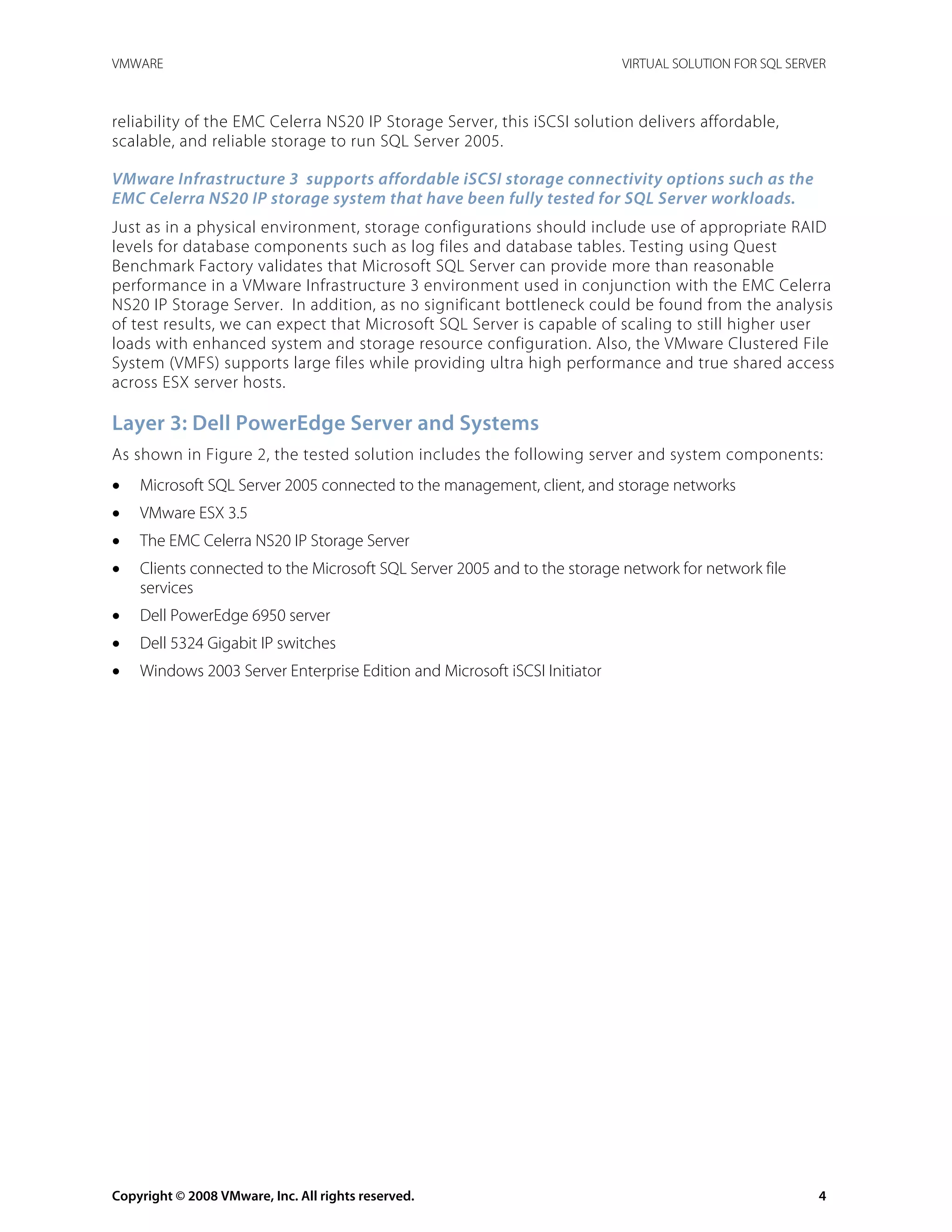 Virtual Solution for Microsoft SQL Server | PDF