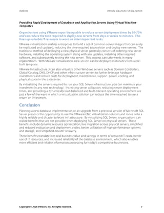 Virtual Solution for Microsoft SQL Server | PDF