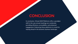 VIRTUAL AGM (ANNUAL GENERAL MEETINGS) PLATFORM | PPT