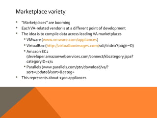 Virtual Appliance Marketplace Stats | PPT