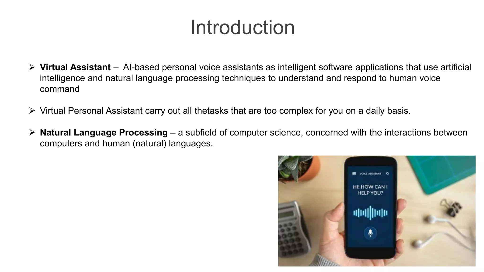 AI Based Personal Virtual Assistant | PPTX | Computer Software and ...