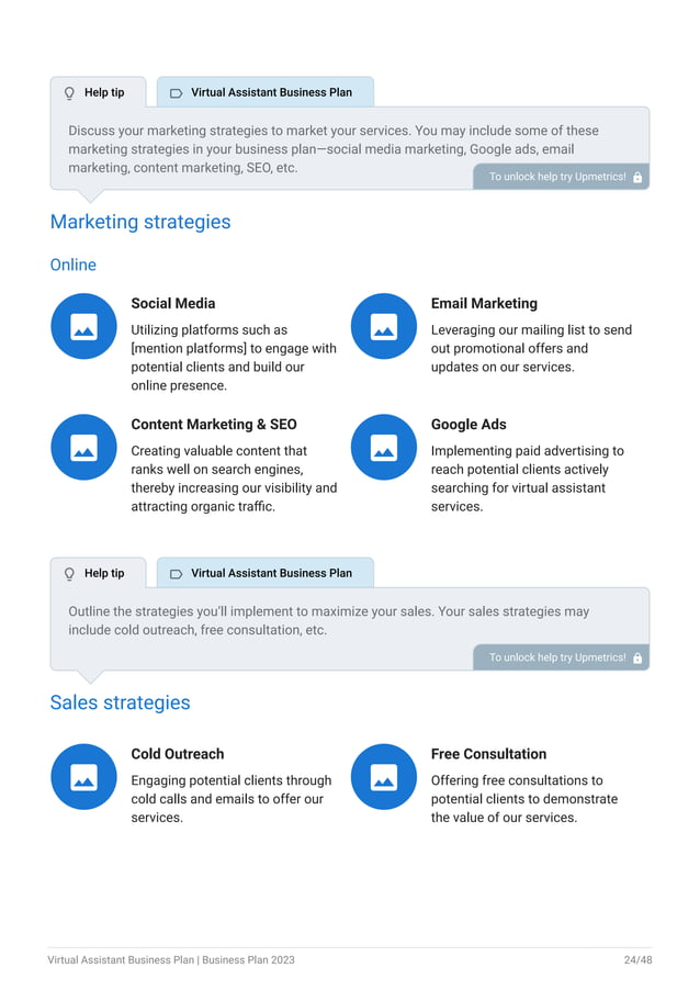 Virtual Assistant Business Plan Examples | PDF