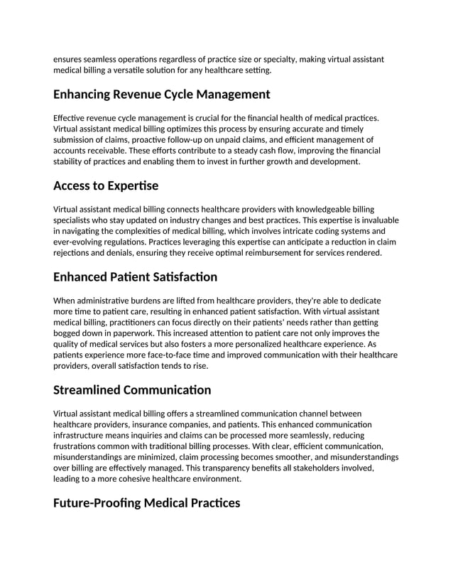 Virtual Assistant Medical Billing: A Game Changer for Medical Practices ...