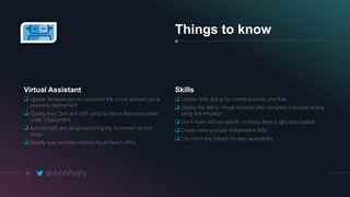 Virtual assistanttour globalai_bootcamp_dec19 | PPTX