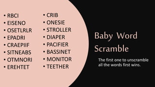 Virtual Baby Shower PowerPoint- Main Event- by oh! rubbish! blog | PPTX