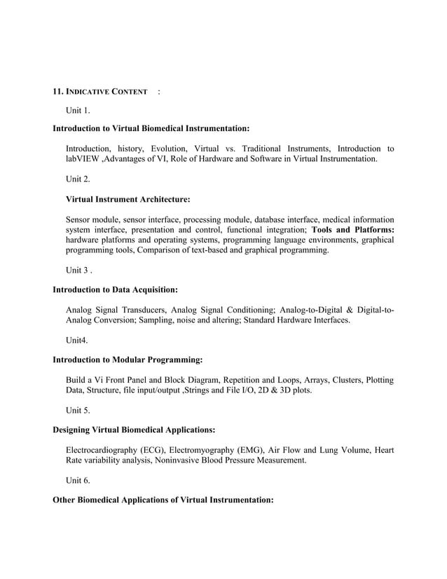 Virtual biomedical instrumentation | DOC