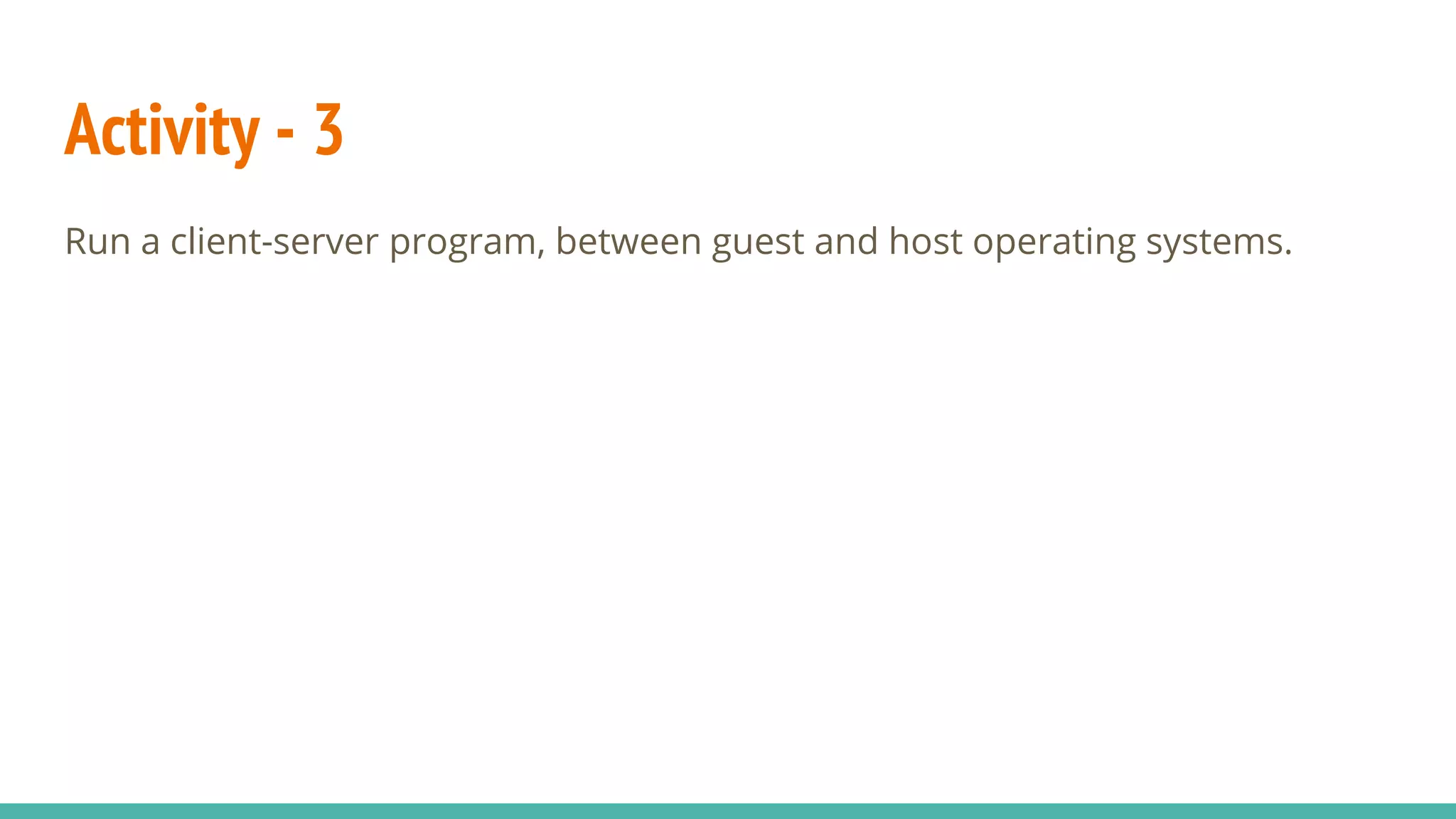 Virtualization and Socket Programing | PPT