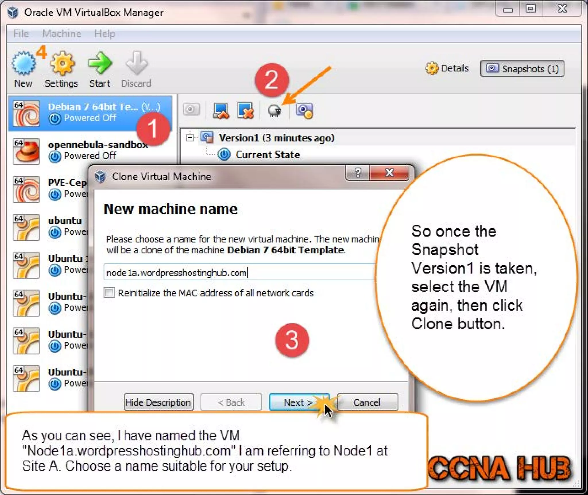 Create Linked Clone Vps From The Template Snapshot V1 Virtualbox Ppt