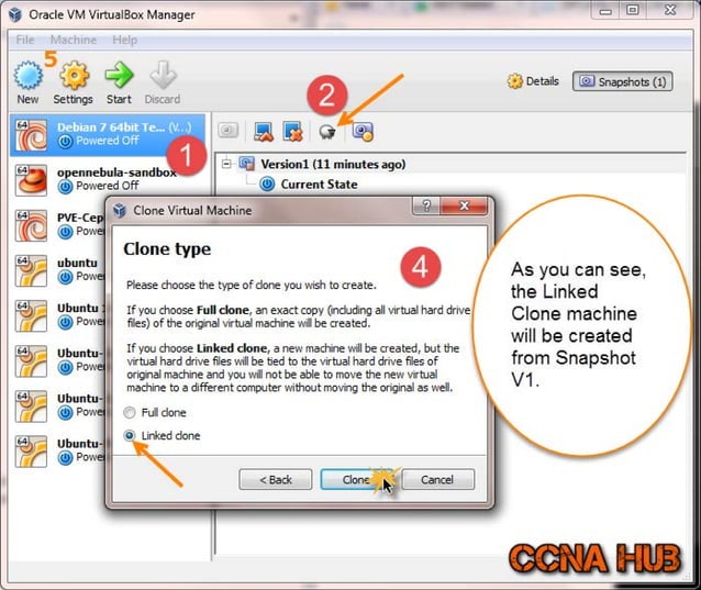 Create Linked Clone VPS from the Template Snapshot V1 - VirtualBox | PPT