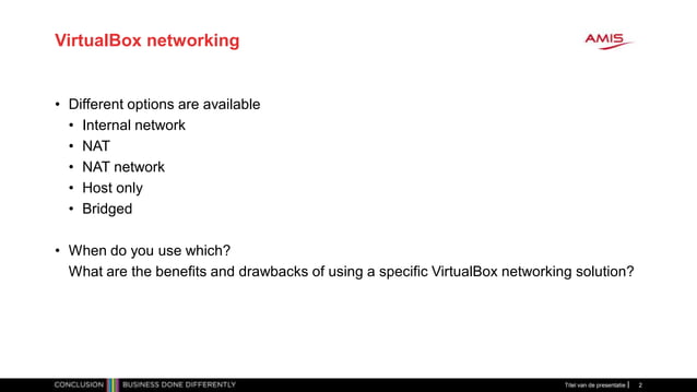 VirtualBox networking explained | PPT