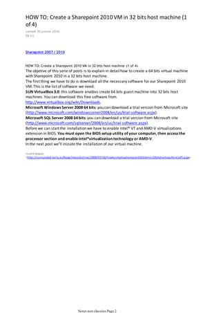 Virtual Box Sharepoint2010 | PDF