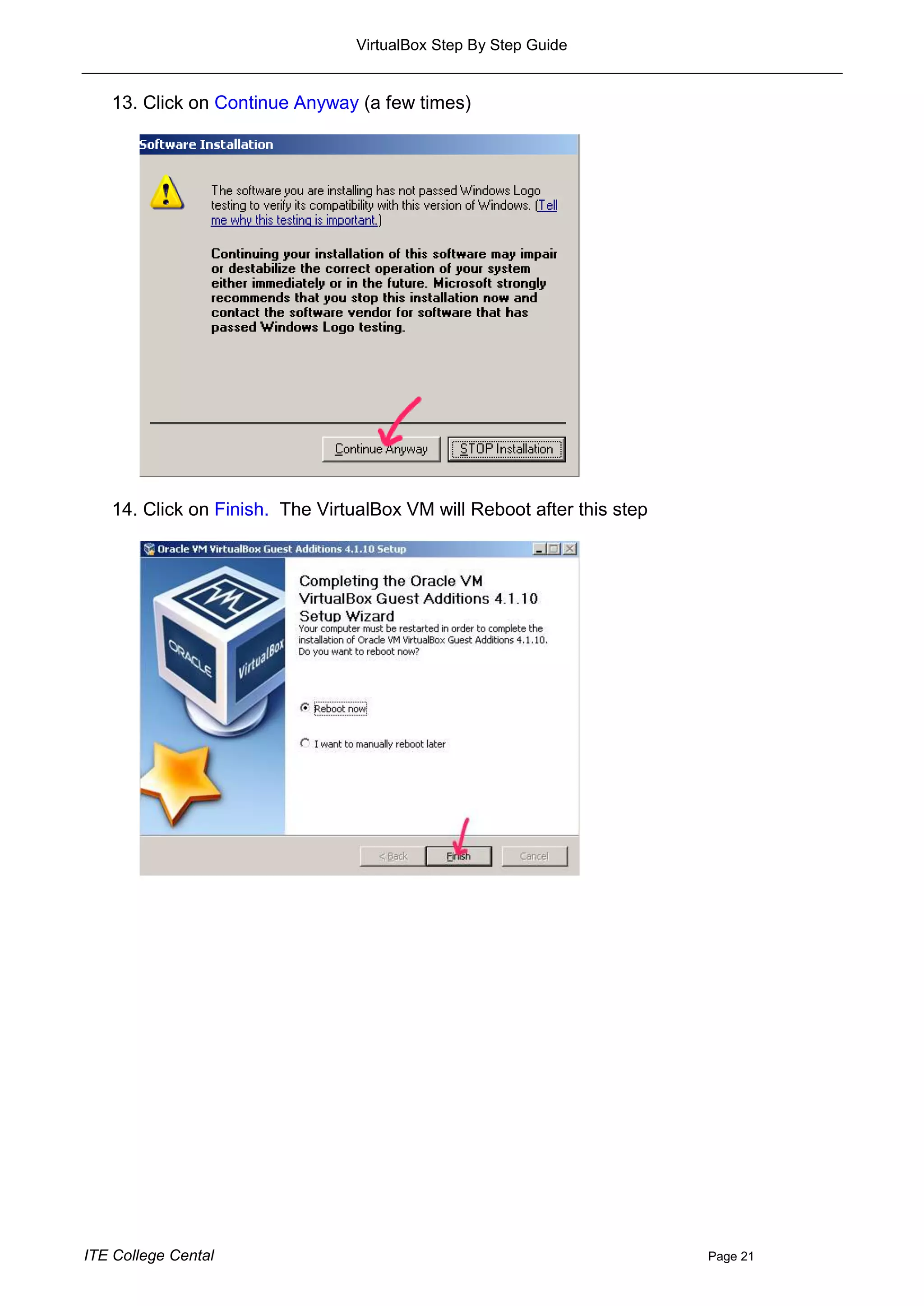 Virtualbox step by step guide | DOCX
