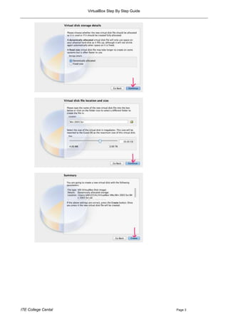 Virtualbox step by step guide | DOCX
