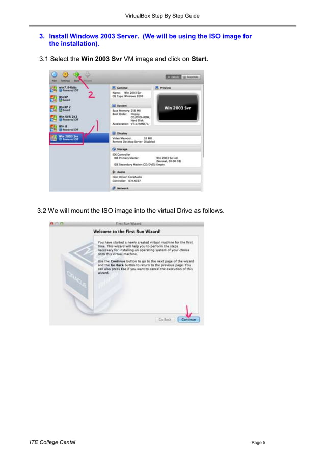 Virtualbox step by step guide | DOCX