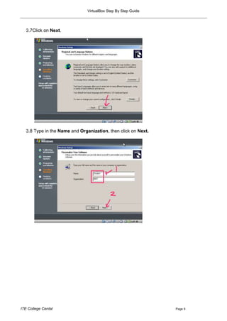 Virtualbox step by step guide | DOCX